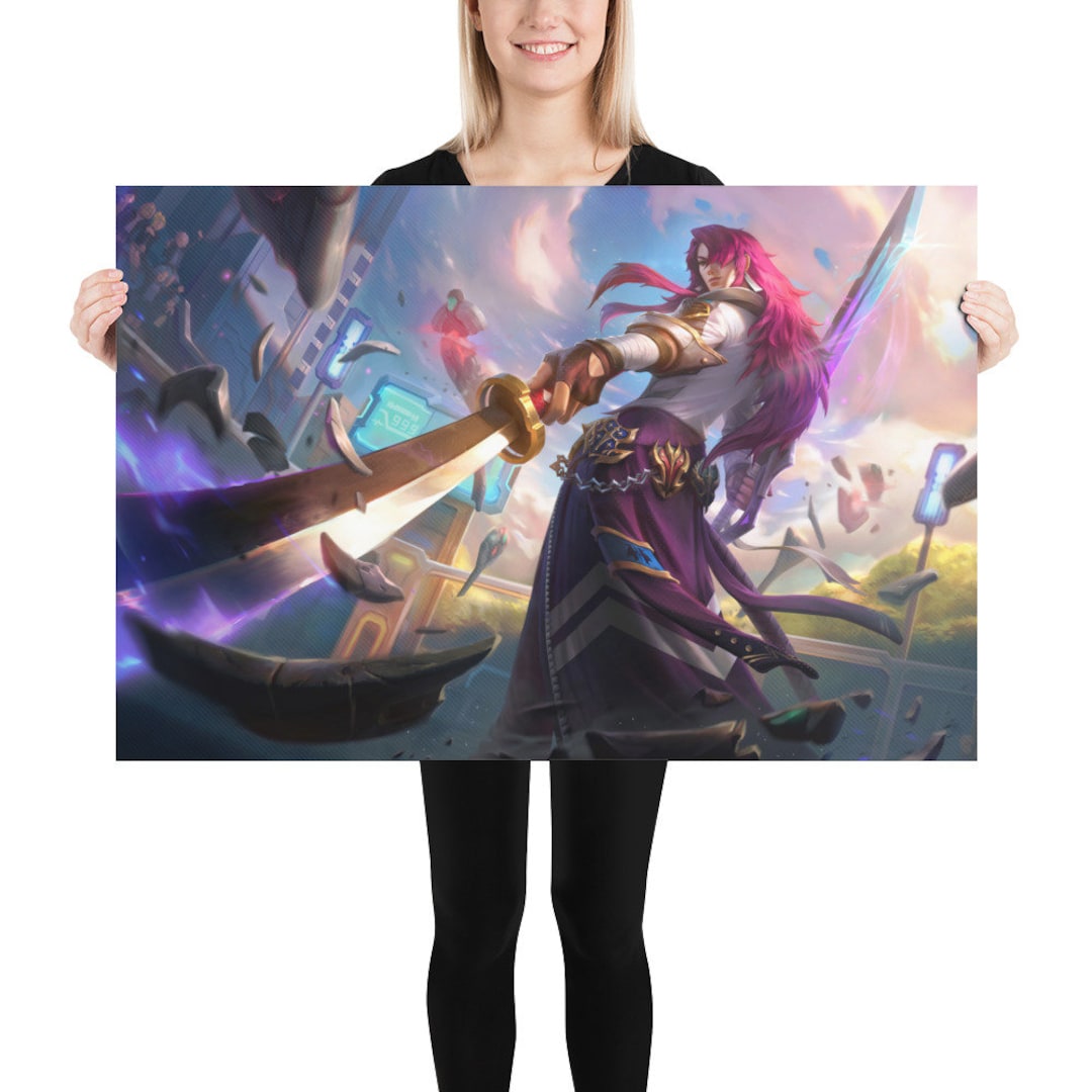 Battle Academia Yone Splash Art Poster - League of Legends - 12K Res - Etsy