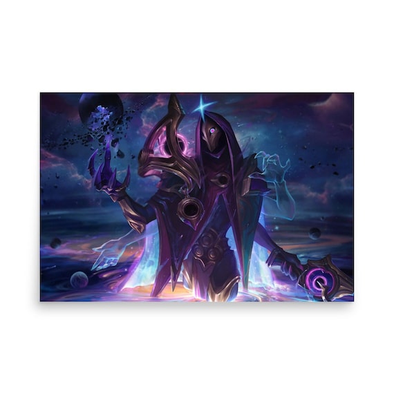 Dark Cosmic Jhin Splash Art Poster League of Legends 12K | Etsy