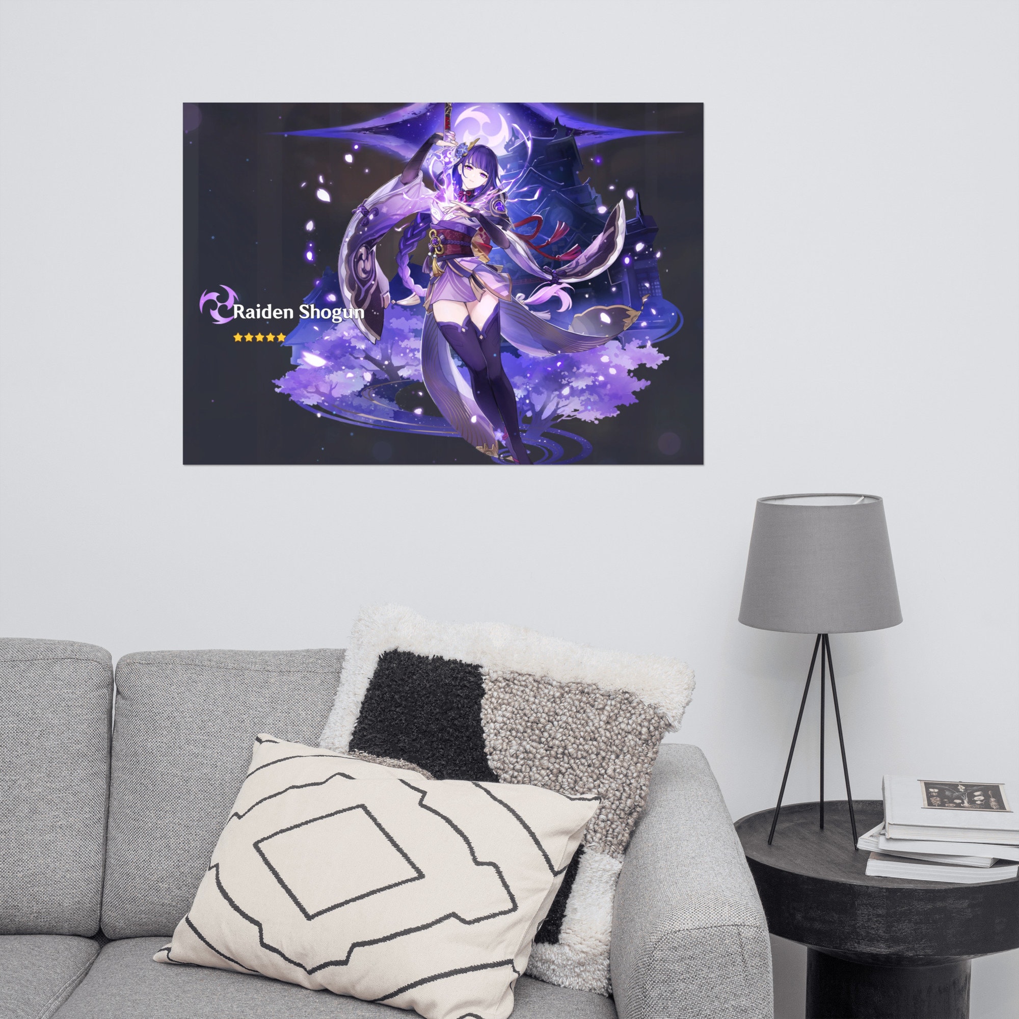 Raiden Shogun Wish Art Matte Poster Genshin Impact 12K - Etsy