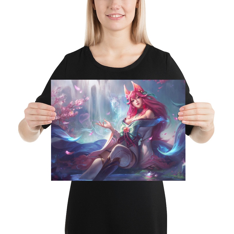 Spirit Blossom Ahri Splash Art Poster - League of Legends - 12K Res - Etsy