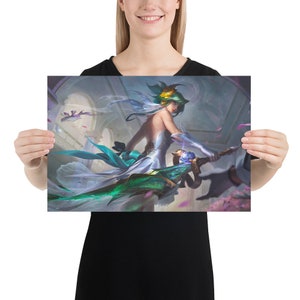 Crystal Rose Riven Splash Art Poster - League of Legends - 12K Res - Etsy