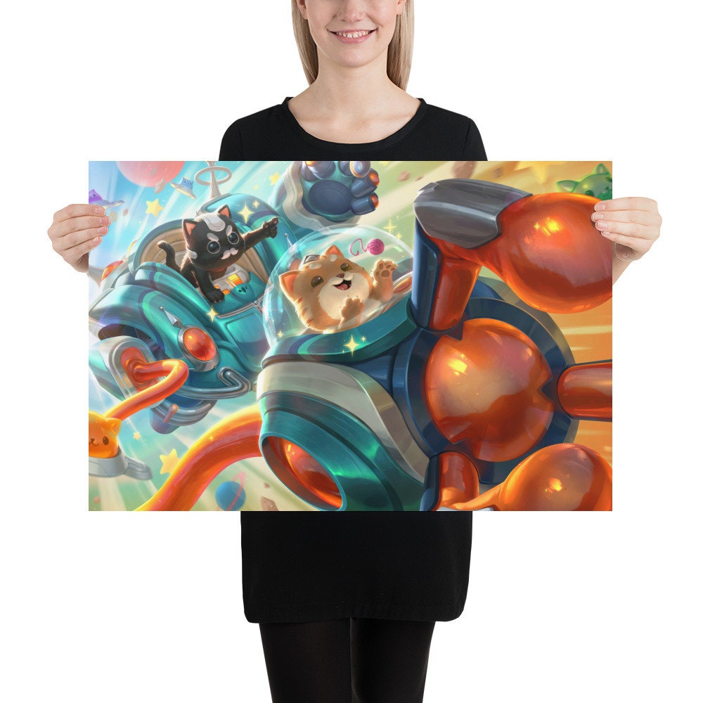 Space Groove Blitzcrank Splash Art Poster - League of Legends - 12K Res ...