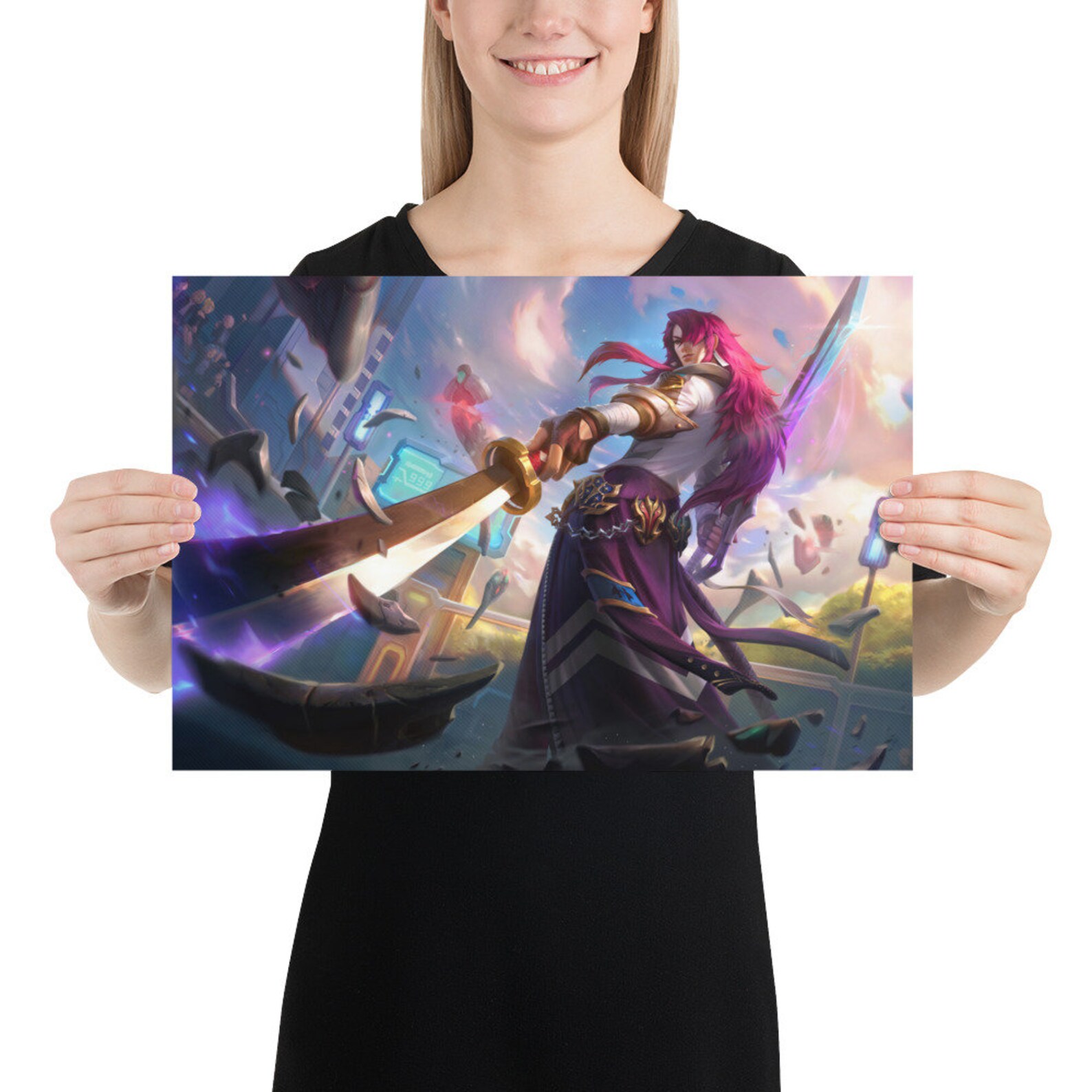Battle Academia Yone Splash Art Poster - League of Legends - 12K Res - Etsy