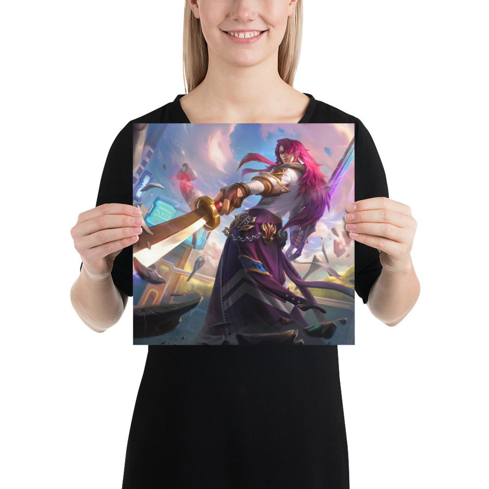 Battle Academia Yone Splash Art Poster - League of Legends - 12K Res - Etsy