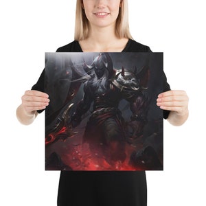 Blood Moon Aatrox Splash Art Poster League of Legends 12K Res - Etsy