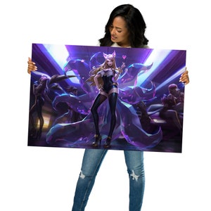 KDA Ahri Splash Art Poster League of Legends 12K Res - Etsy