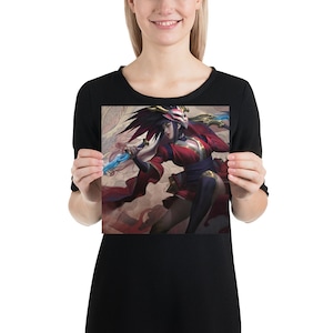 Blood Moon Akali Splash Art Poster - League of Legends - 12K Res - Etsy
