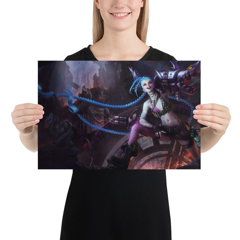 Jinx Splash Art Poster League of Legends 12K Res - Etsy