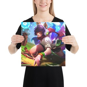 Arcade Ahri Splash Art Poster - League of Legends - 12K Res - Etsy