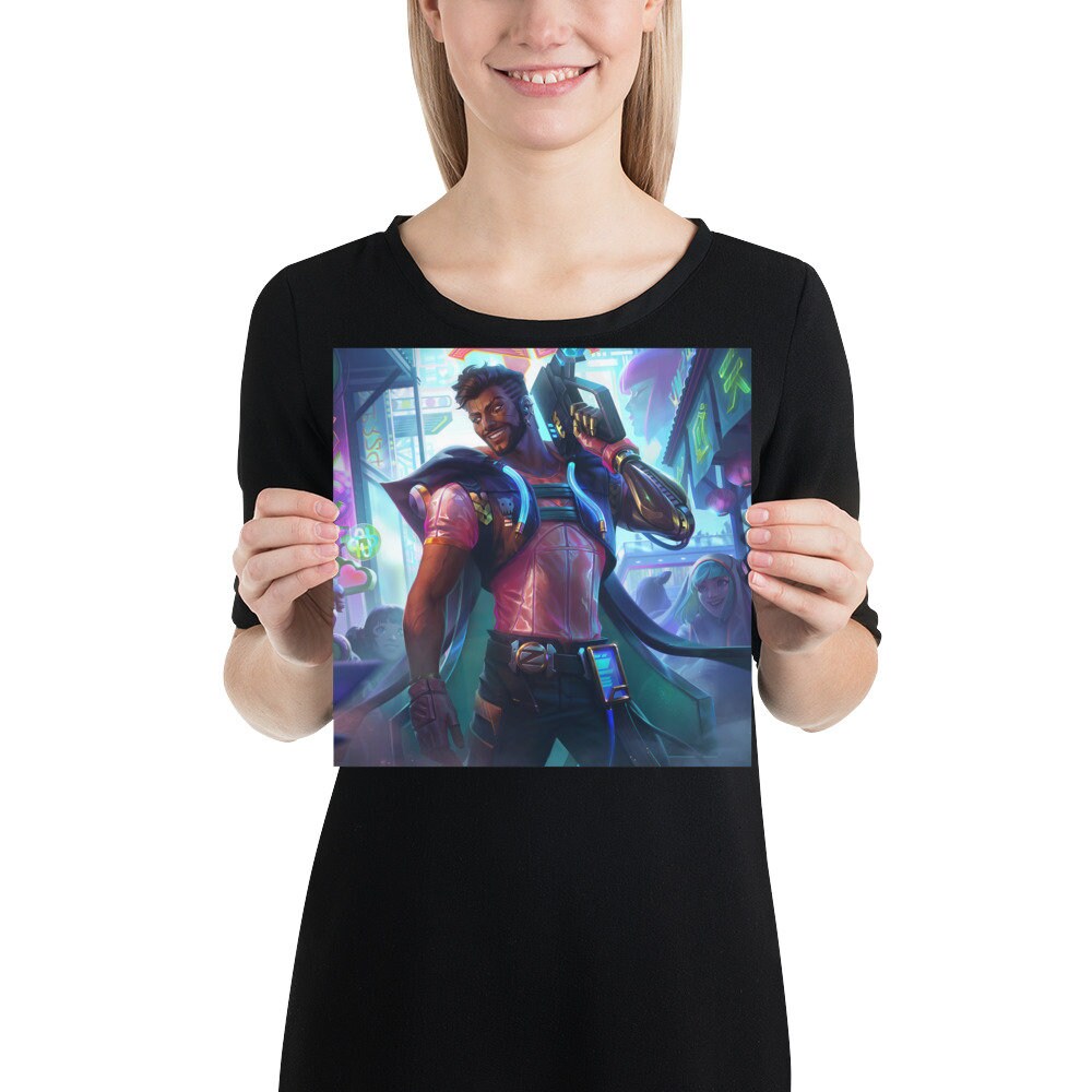Cyber Pop Akshan Splash Art Poster - League of Legends - 12K Res - Etsy ...