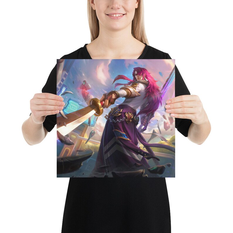 Battle Academia Yone Splash Art Poster - League of Legends - 12K Res - Etsy