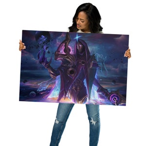 Dark Cosmic Jhin Splash Art - Metal Print - League of Legends - 12K Res ...
