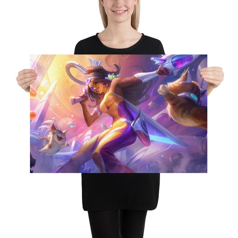 Space Groove Samira Splash Art Poster - League of Legends - 12K Res - Etsy