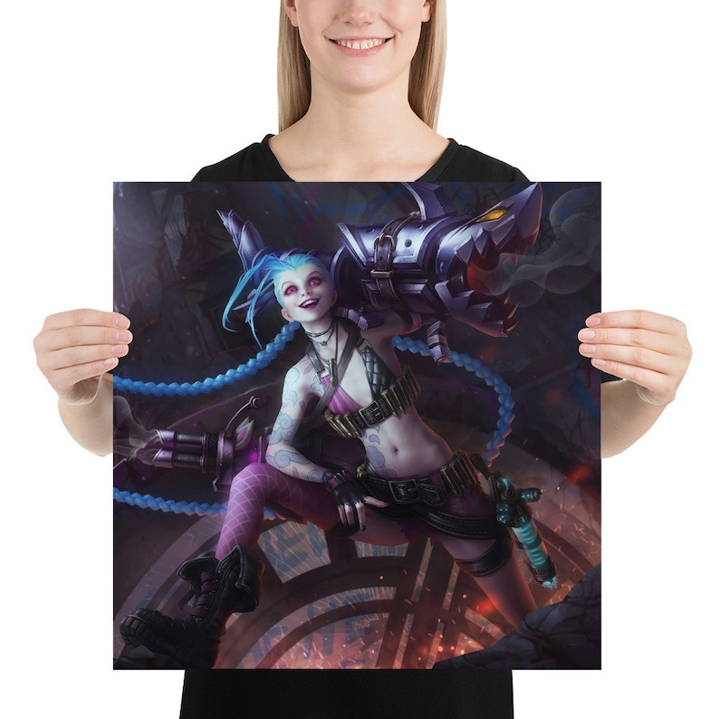 Jinx Splash Art Poster League of Legends 12K Res - Etsy