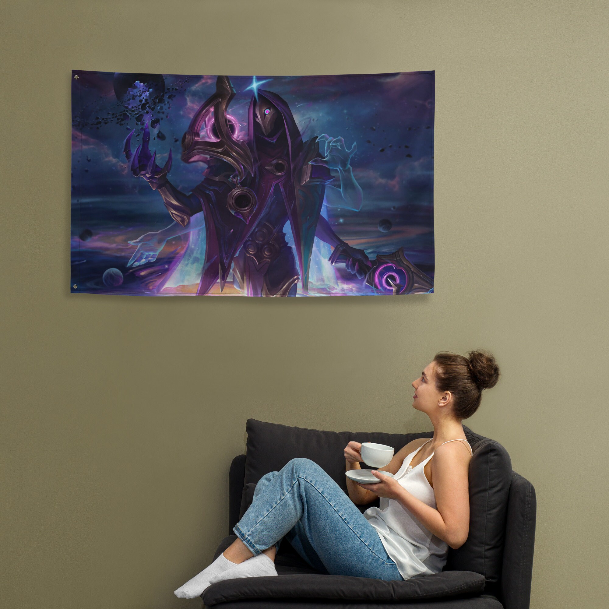 Dark Cosmic Jhin - Banner Flag - League of Legends - 12K Res - Etsy