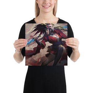Blood Moon Akali Splash Art Poster - League of Legends - 12K Res - Etsy