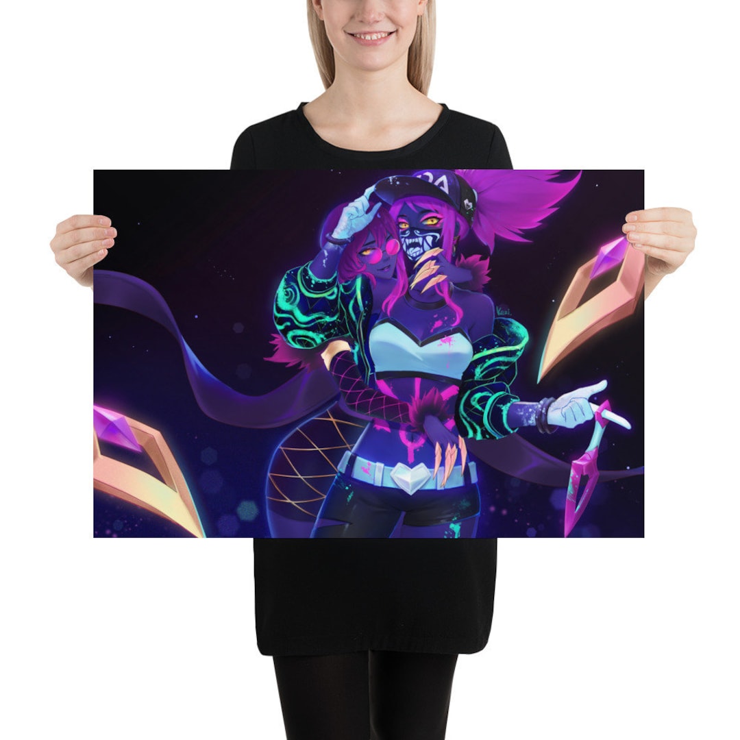 KDA Akali Evelynn Poster - League of Legends - 12K Res - Etsy