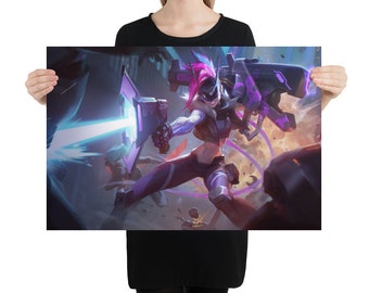 Jinx Splash Art Poster League of Legends 12K Res - Etsy