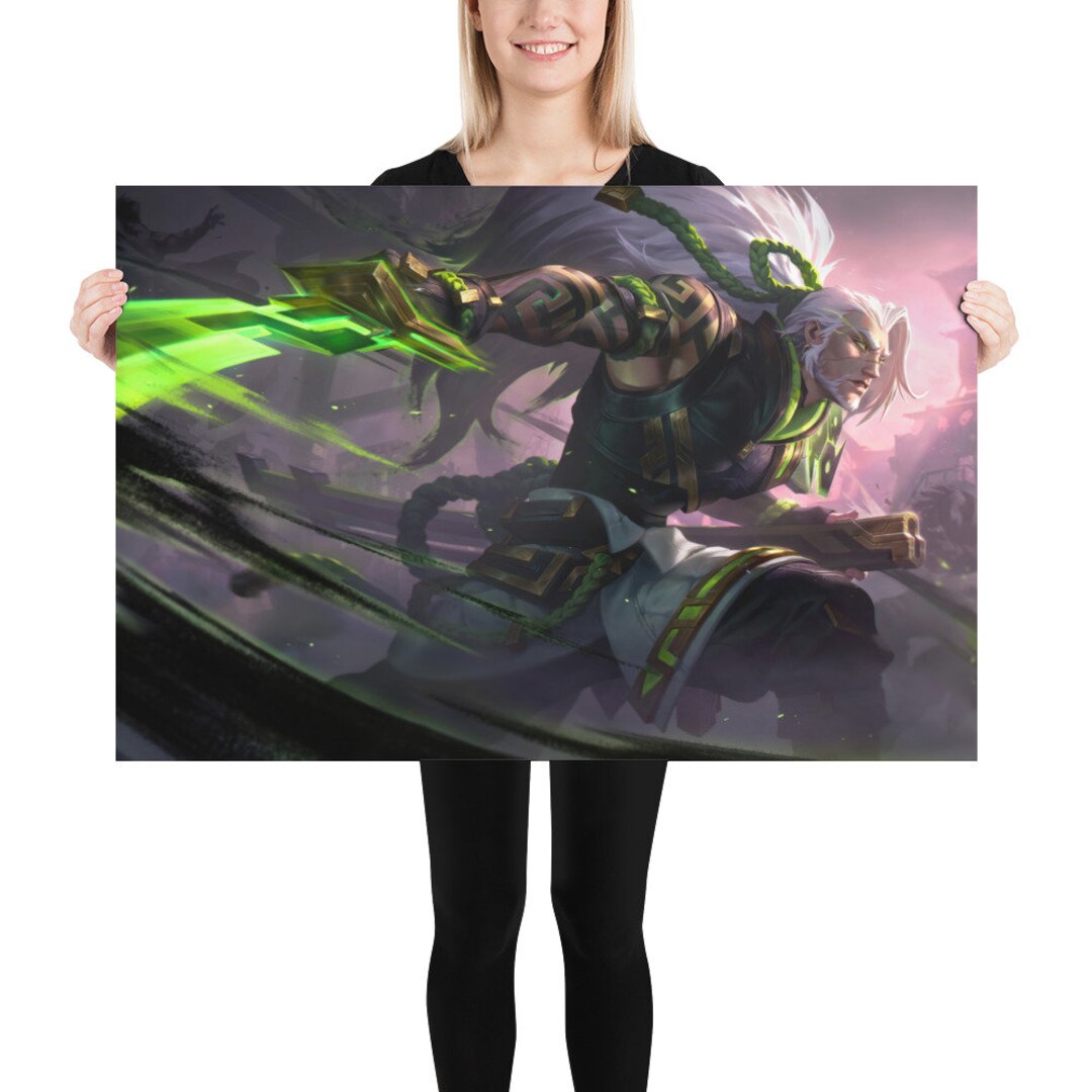 Inkshadow Yasuo Splash Art Poster - League of Legends - 12K Res - Etsy