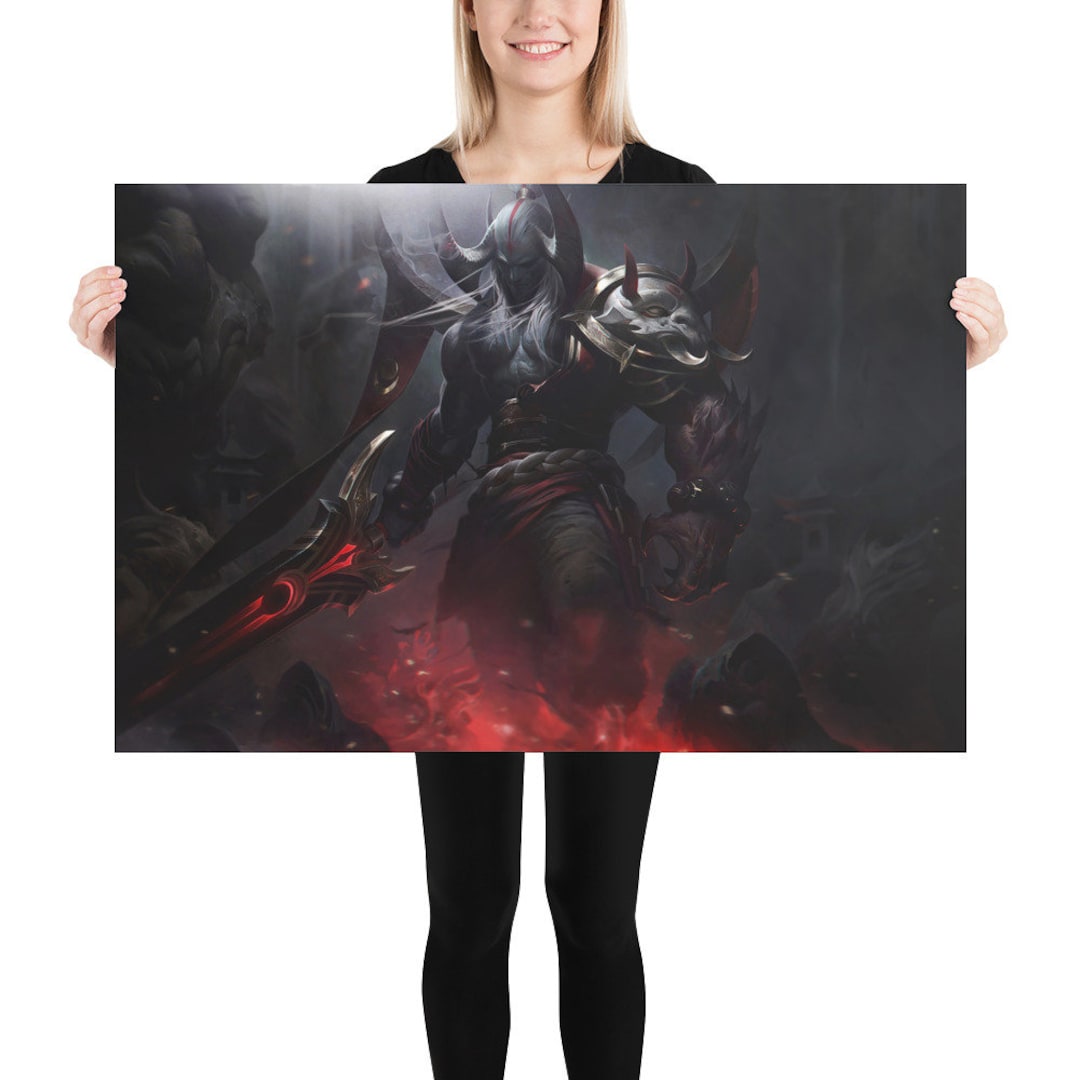 Blood Moon Aatrox Splash Art Poster - League of Legends - 12K Res - Etsy
