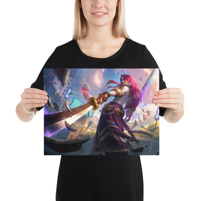 Battle Academia Yone Splash Art Poster - League of Legends - 12K Res - Etsy