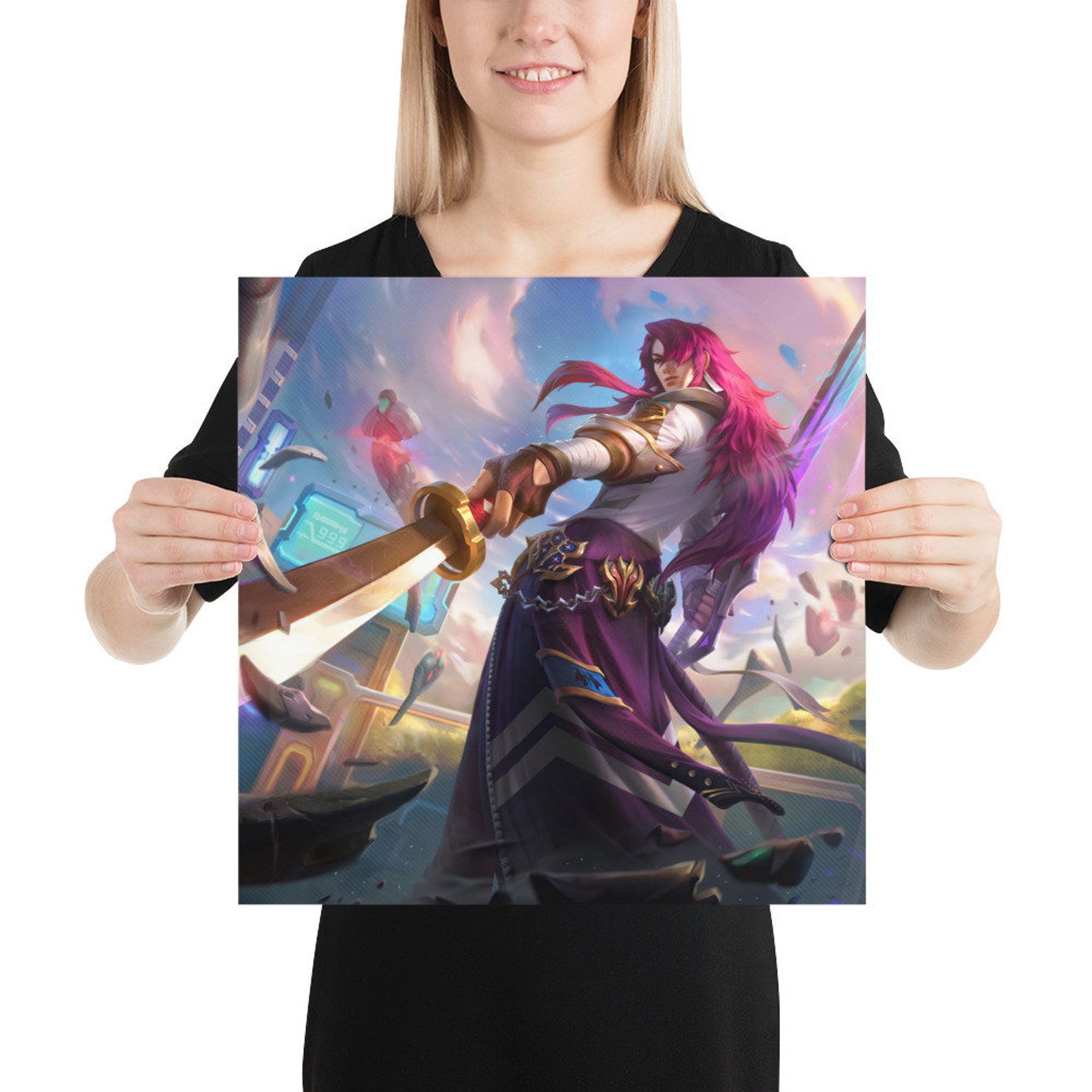 Battle Academia Yone Splash Art Poster - League of Legends - 12K Res - Etsy