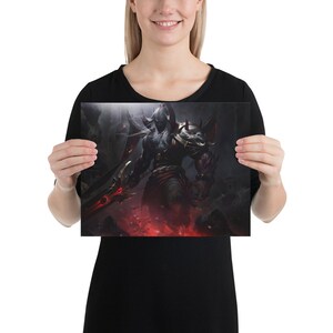Blood Moon Aatrox Splash Art Poster League of Legends 12K Res - Etsy