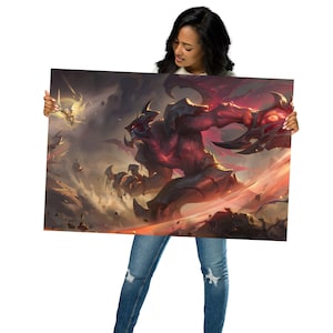 Aatrox Runeterra Poster - League of Legends - Wild Rift - 12K Res - Etsy
