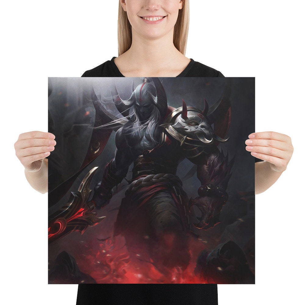 Blood Moon Aatrox Splash Art Poster League of Legends 12K Res - Etsy