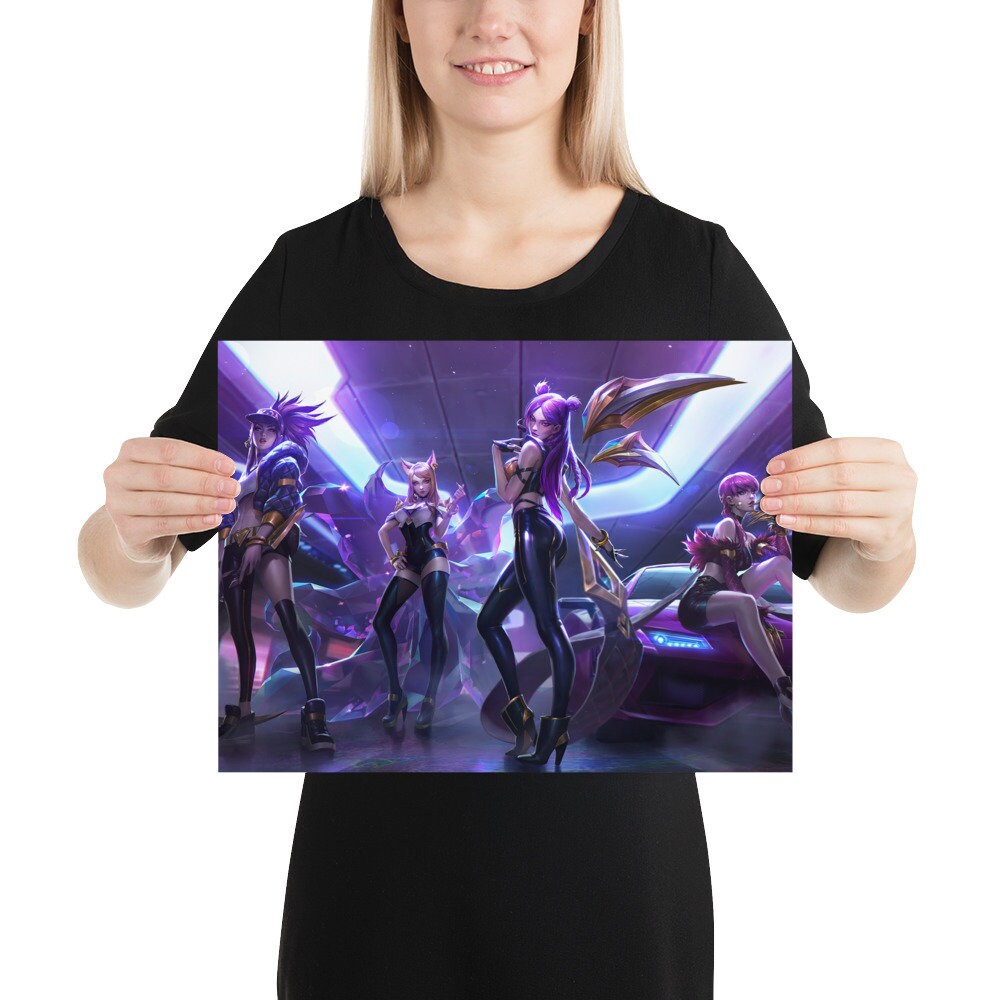 KDA Pop Stars Splash Art Black Glossy Mug League of Legends 12K Res - Etsy