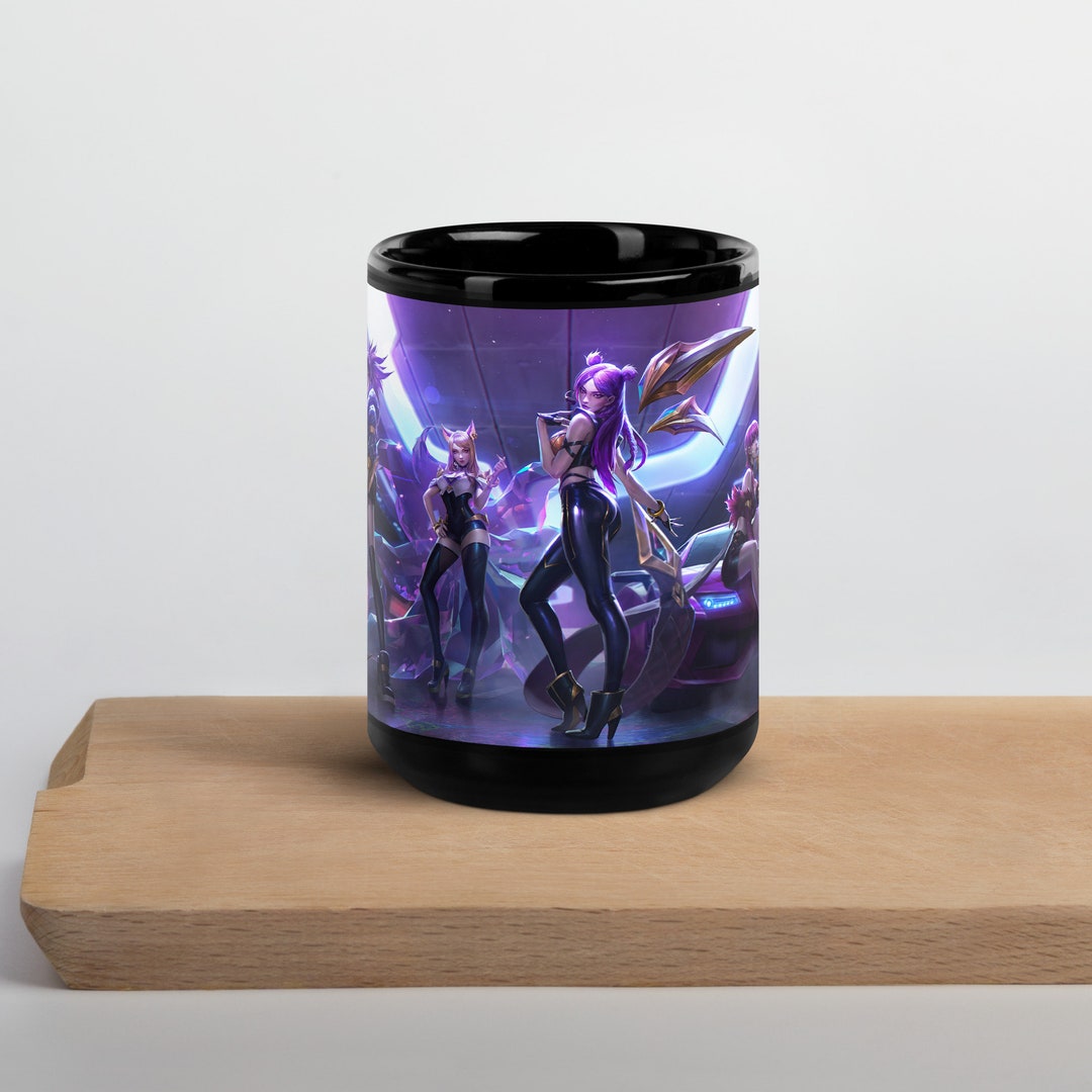 KDA Pop Stars Splash Art - Black Glossy Mug - League of Legends - 12K ...