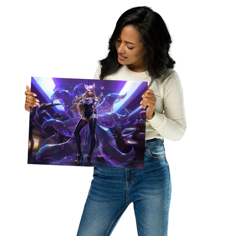 KDA Ahri Splash Art Poster League of Legends 12K Res - Etsy