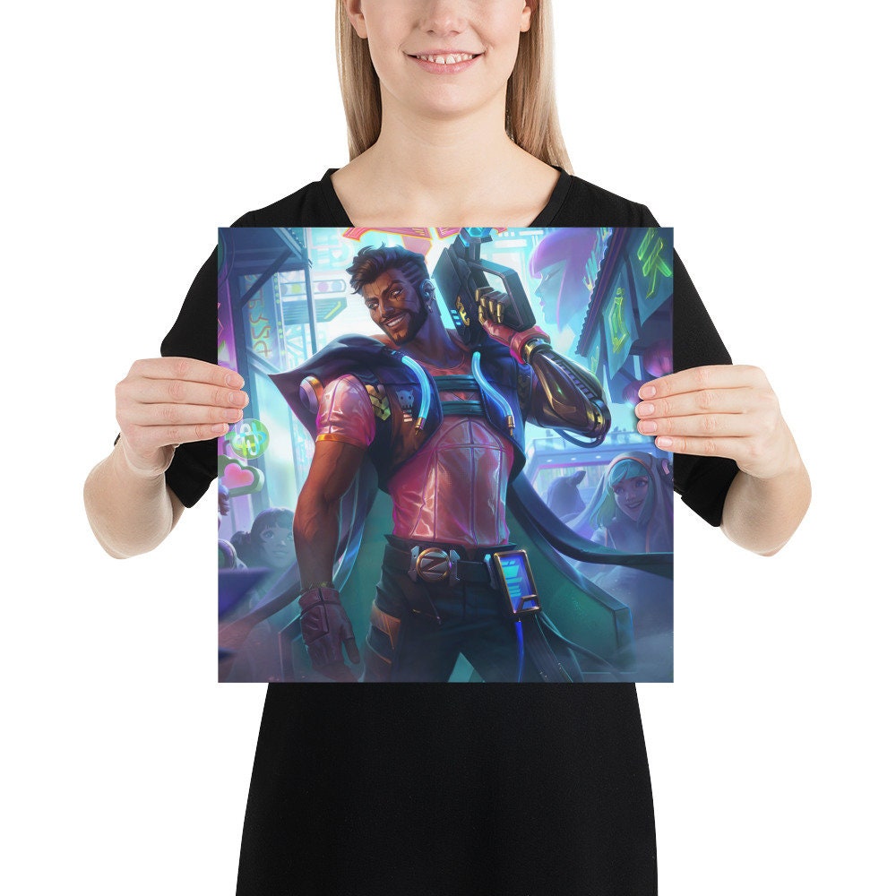 Cyber Pop Akshan Splash Art Poster League of Legends 12K - Etsy Australia