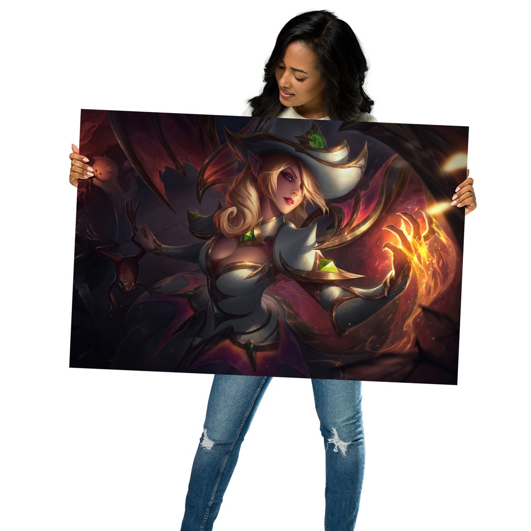 Bewitching Morgana Prestige Edition Splash Art Poster - League of ...