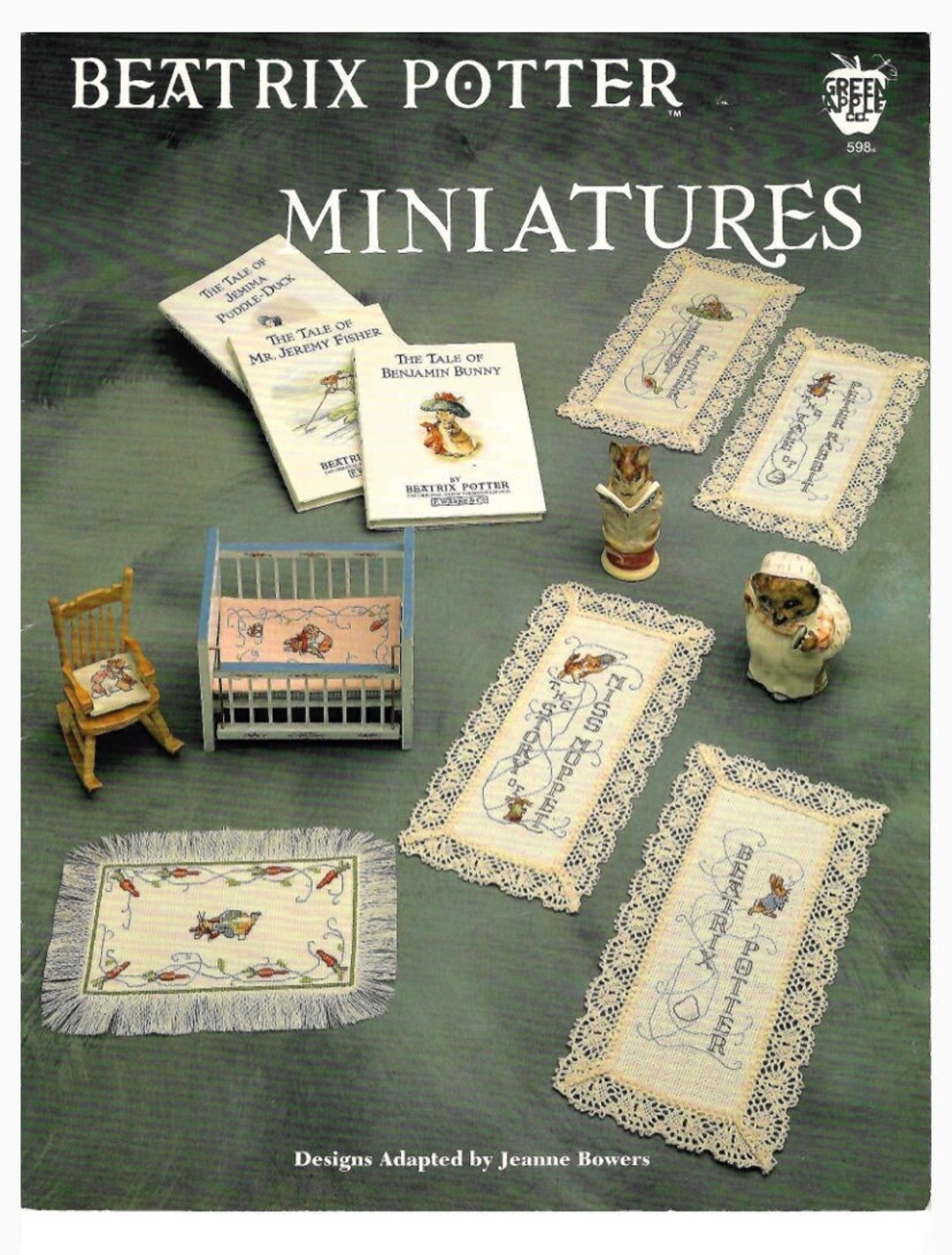 Vintage Beatrix Potter Peter Rabbit Miniatures Counted Cross Stitch 90s ...