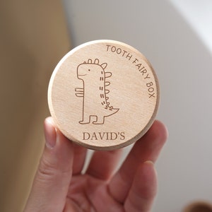 Cute Dinosaur Baby's First Tooth Box, Custom Tooth Keepsake Box With ...