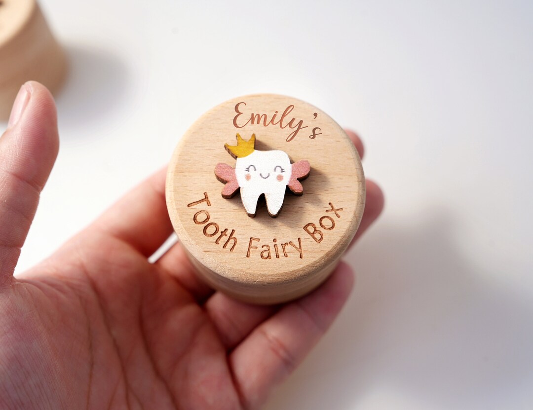 Tooth Fairy Keepsake Box, Personalized Beech Wood Box, Custom Tooth ...