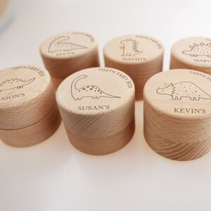 Cute Dinosaur Baby's First Tooth Box, Custom Tooth Keepsake Box With ...