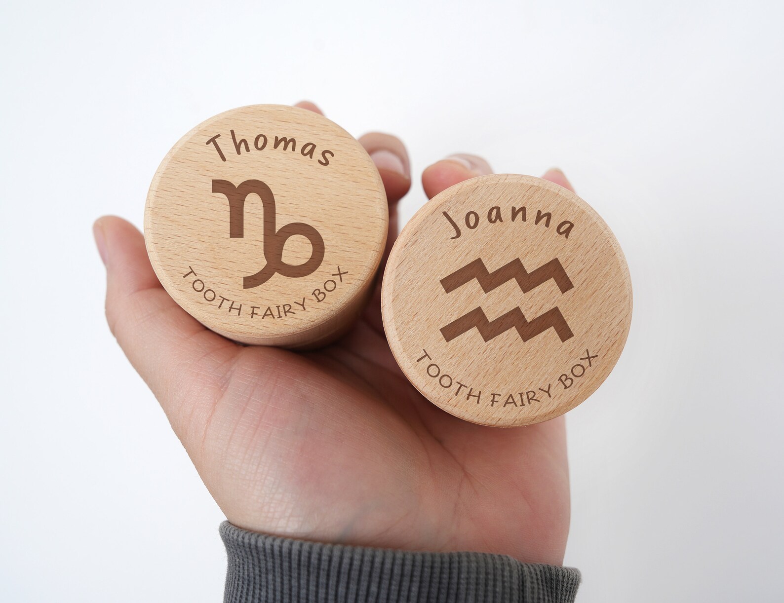 Zodiac Sign Tooth Fairy Box, Personalized Beech Wood Box, Custom Boys ...