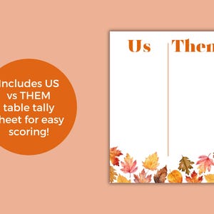 Printable Fall Leaf Bunco Score Sheets | Autumn Leaves September ...
