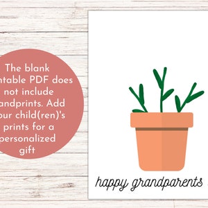 Grandparents Day Printable Handprint Flower Pot Craft for Multiple ...