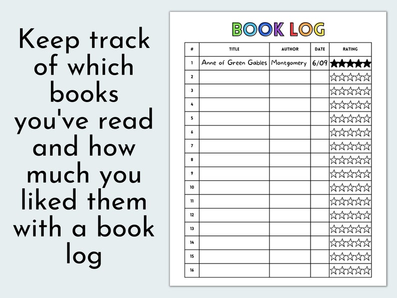 Summer Reading Chart | 100 Book Reading Challenge | Summer Reading Log ...