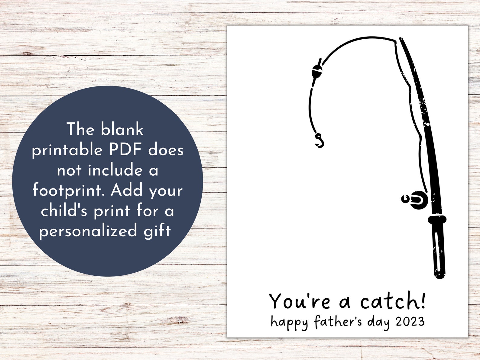 Father's Day Printable Fish Footprint Craft for Kids & Babies Fishing ...