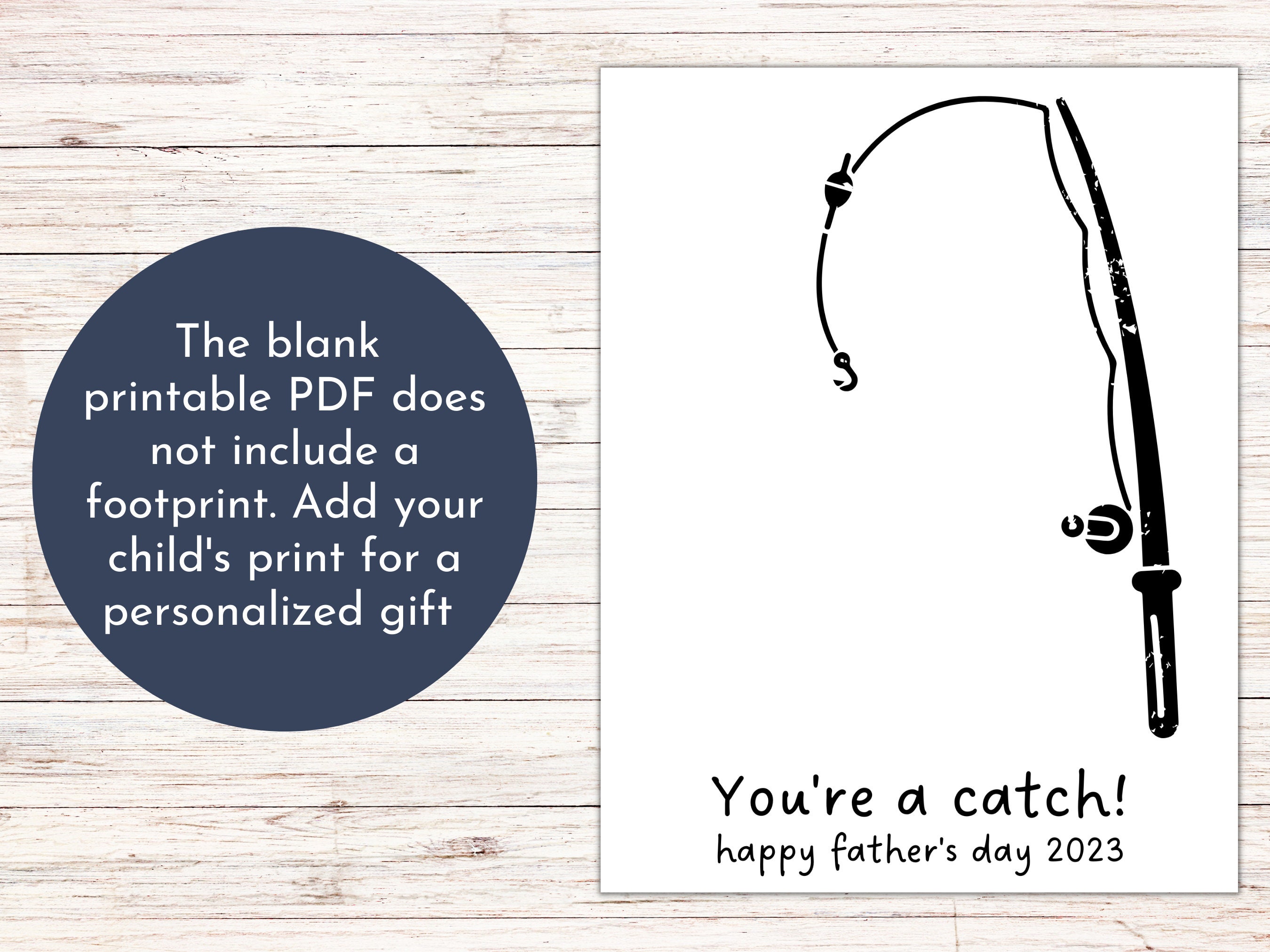Father's Day Printable Fish Footprint Craft for Kids & Babies Fishing ...