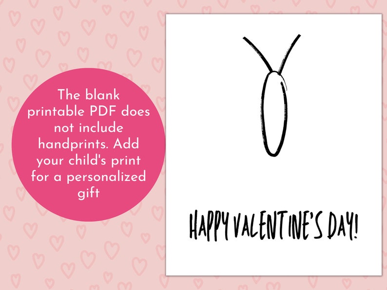 Valentine's Day Printable Handprint Butterfly Craft for Multiple Kids ...