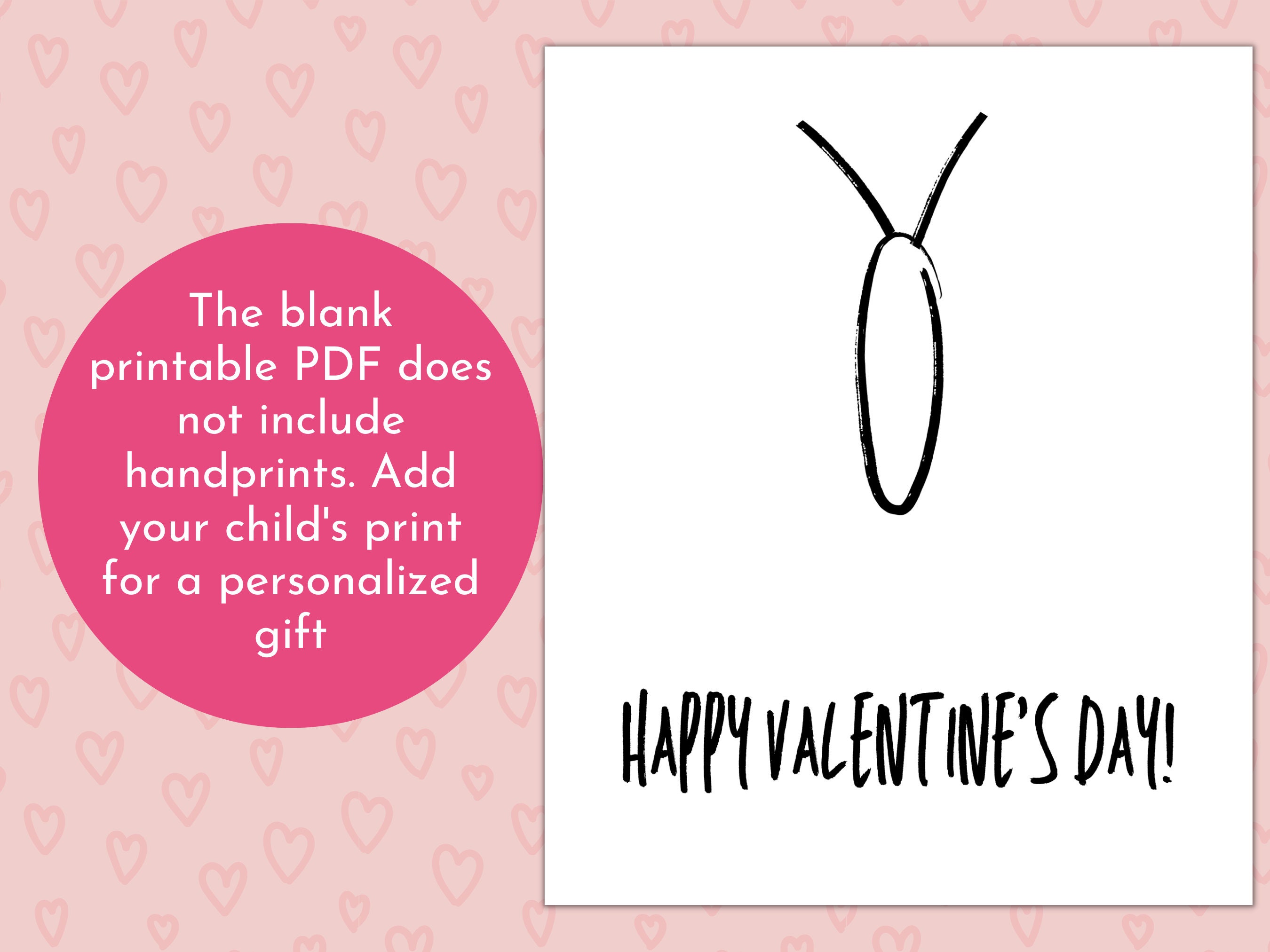 Valentine's Day Printable Handprint Butterfly Craft for Multiple Kids ...