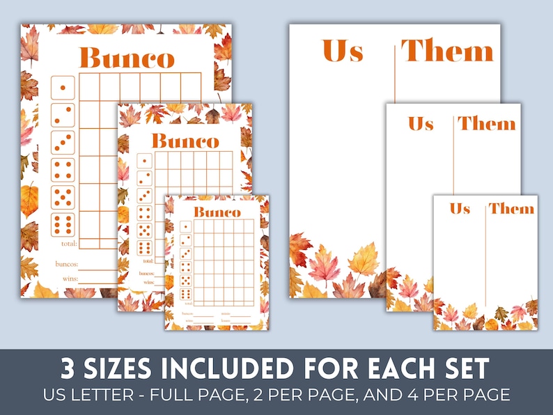 Year of Bunco | 14 Bunco Sets | Printable Seasonal Bunco Scorecards ...
