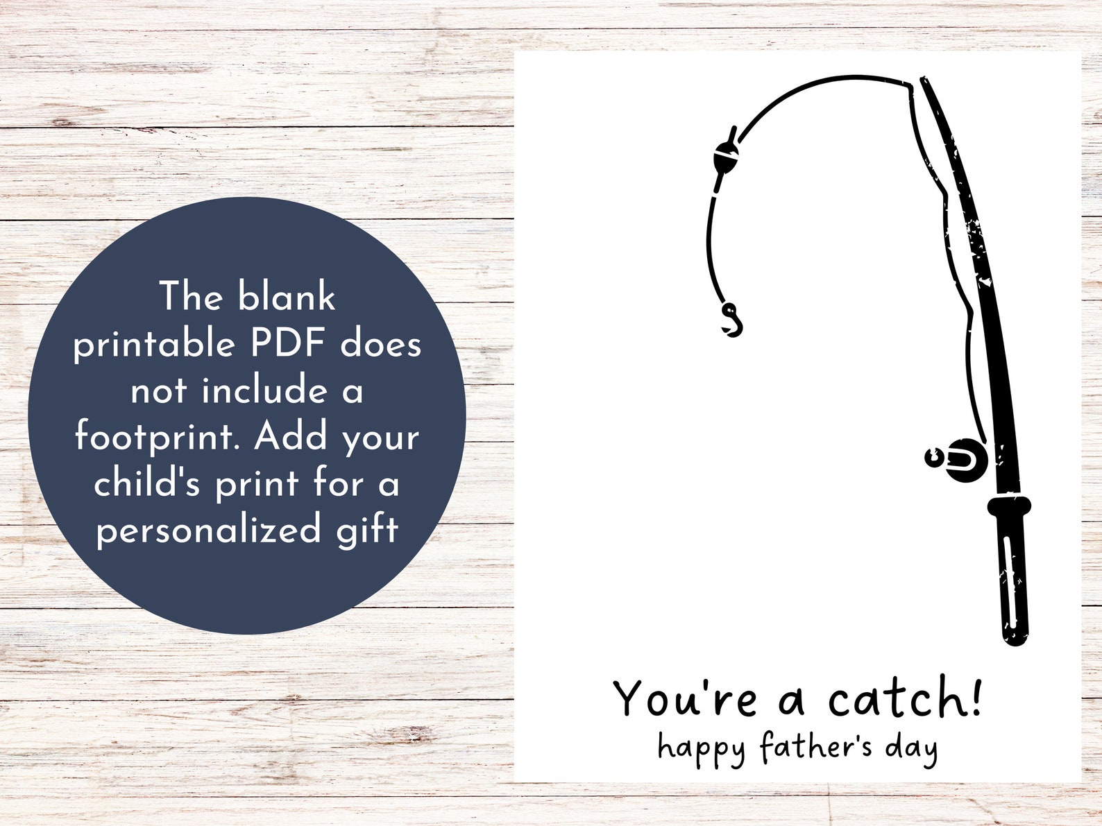 Father's Day Printable Fish Footprint Craft for Kids & Babies | Fishing ...