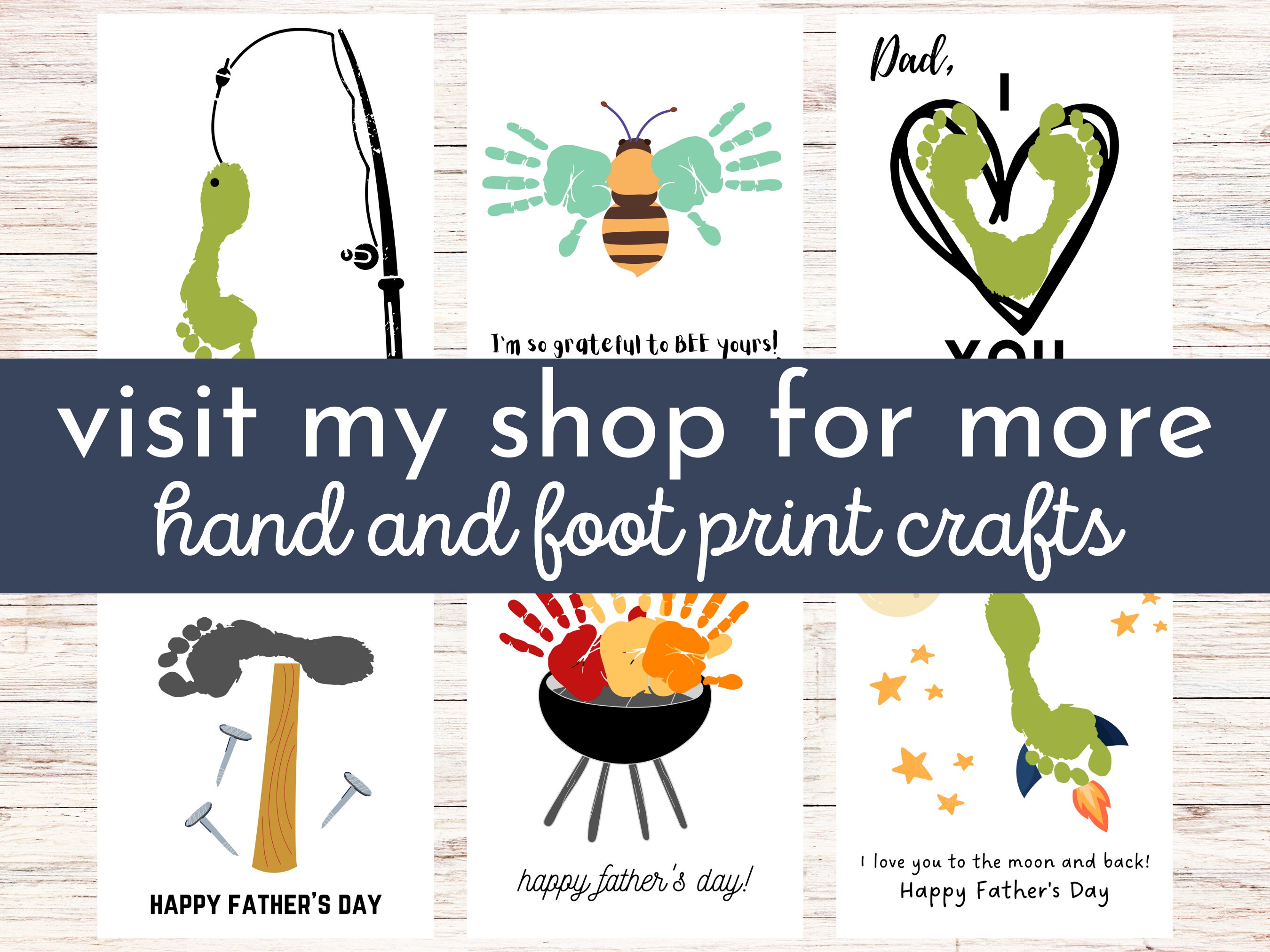 Father's Day Printable Fish Footprint Craft for Kids & Babies | Fishing ...