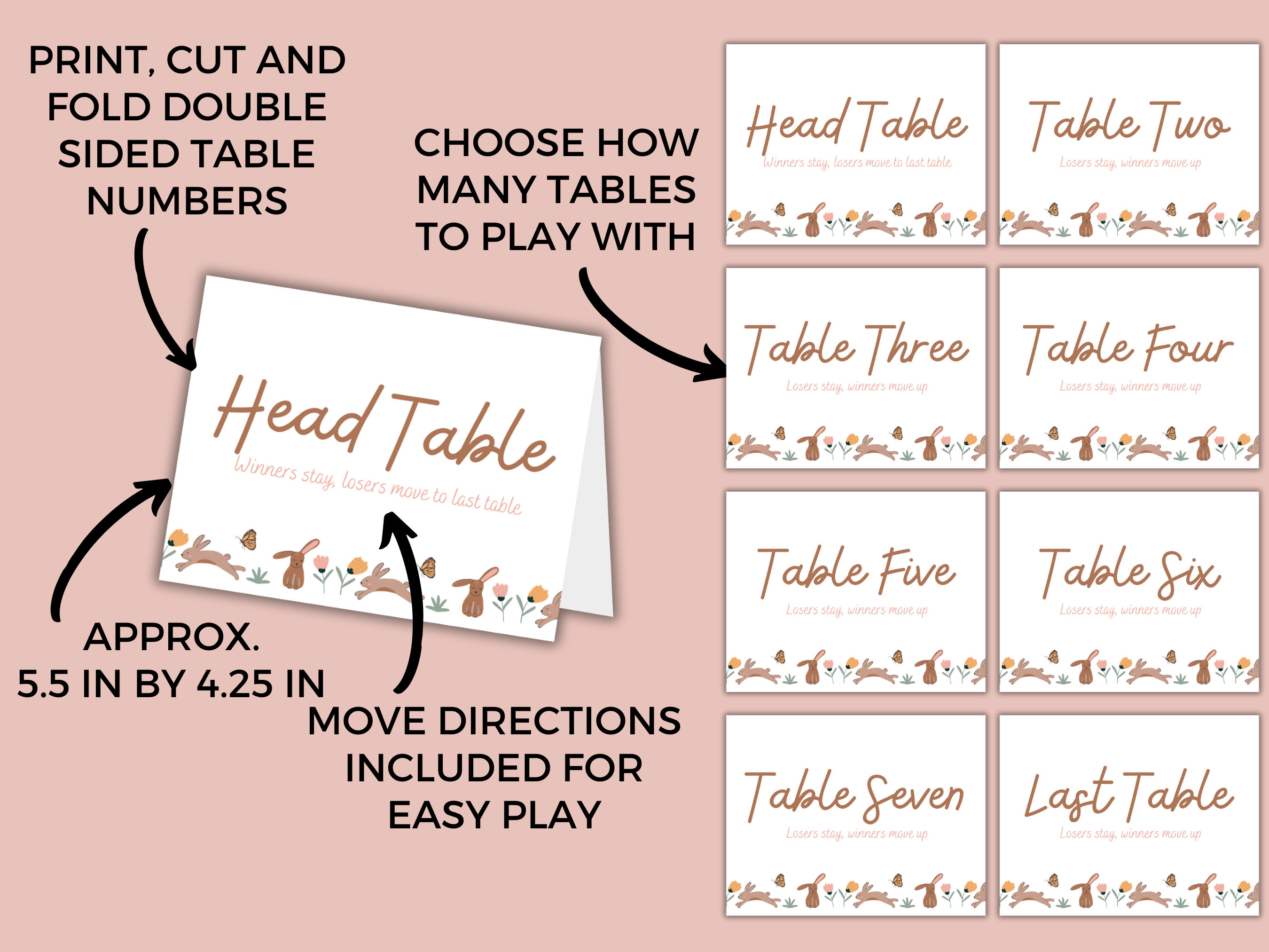 Printable Easter Bunny Bunco Score Sheets | Spring Easter March April ...
